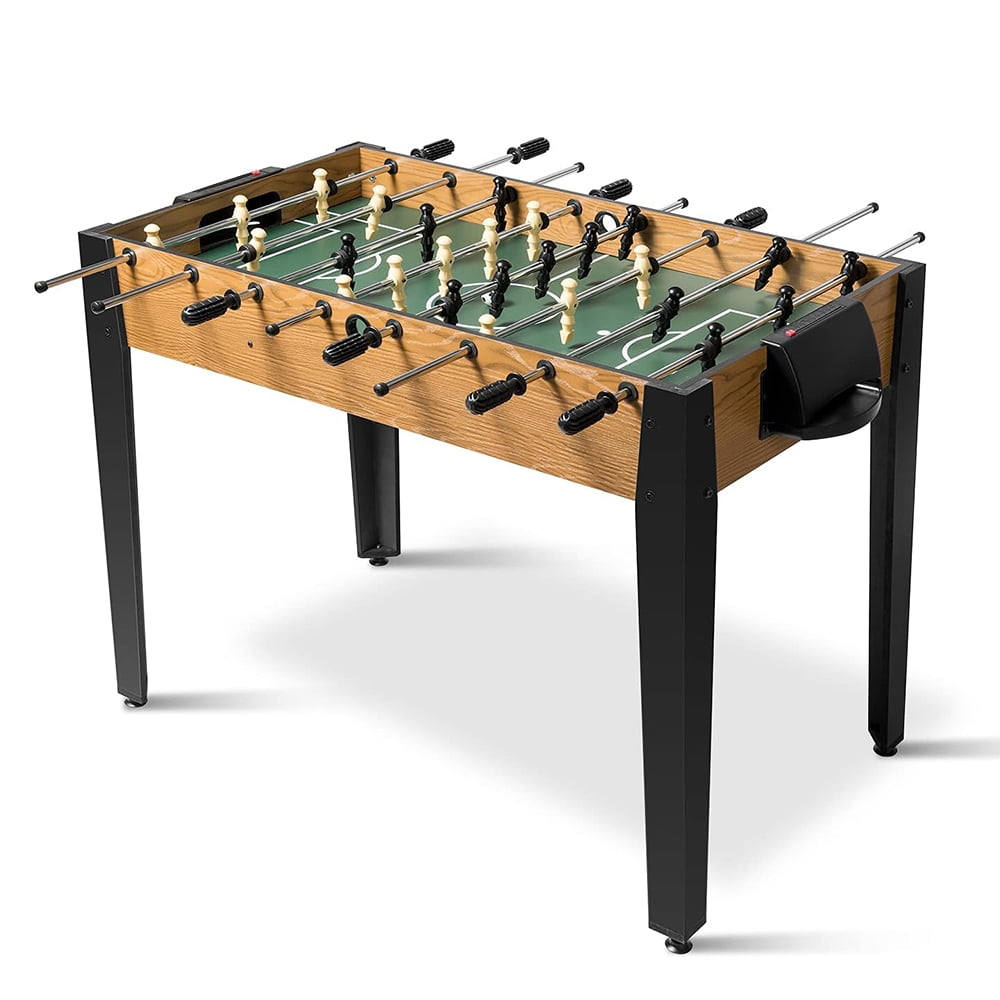 48'' Foosball Table, Wooden Soccer Game Table with 2 Footballs, Score ...