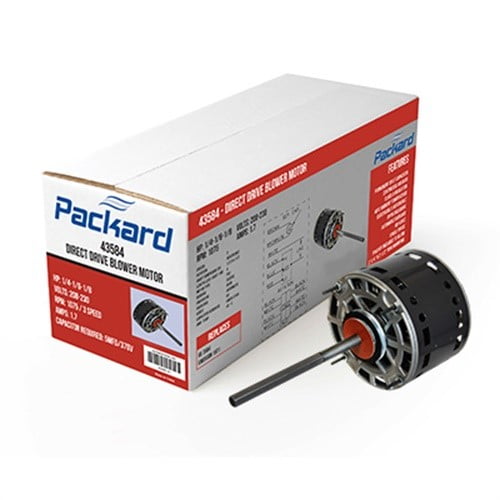 48 Frame Direct Drive Blower Motor, 1/6 HP, 115 Volts, 1075 RPM, 3 ...