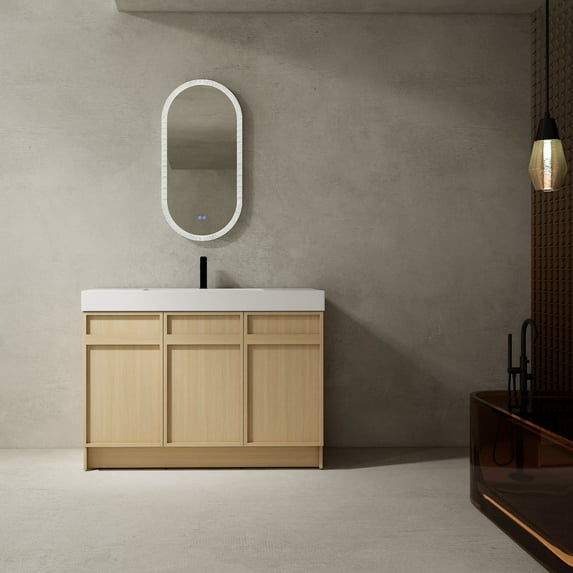 48" Freestanding Vanity in Bathroom | Water-Resistant and Scratch ...