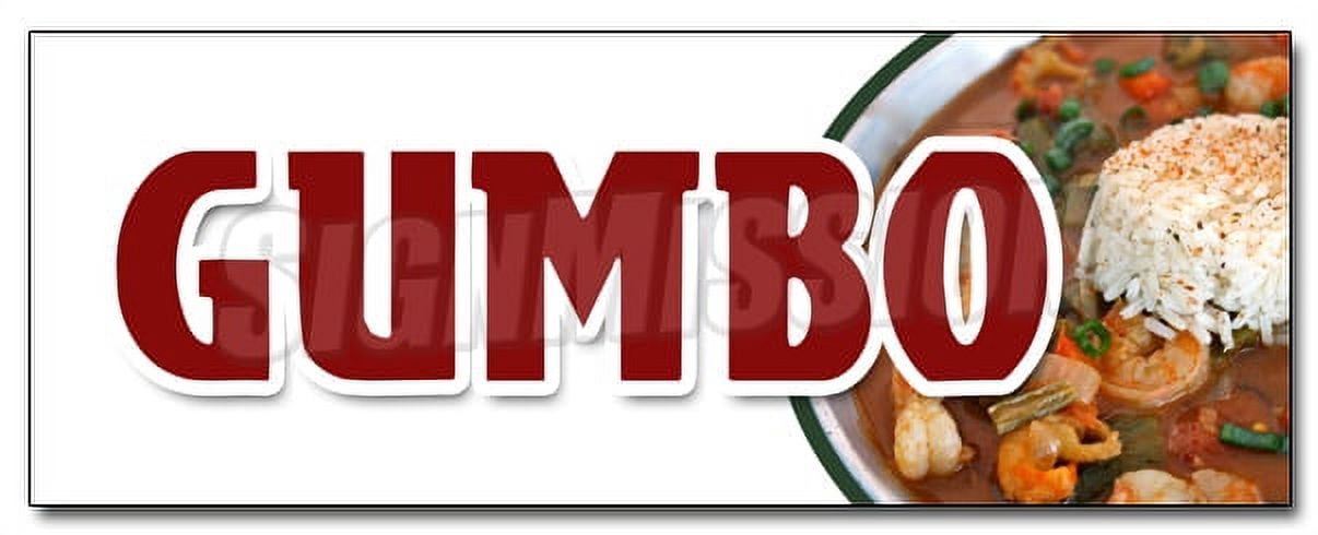 48" GUMBO DECAL sticker louisiana creole andouille sausage homemade ...