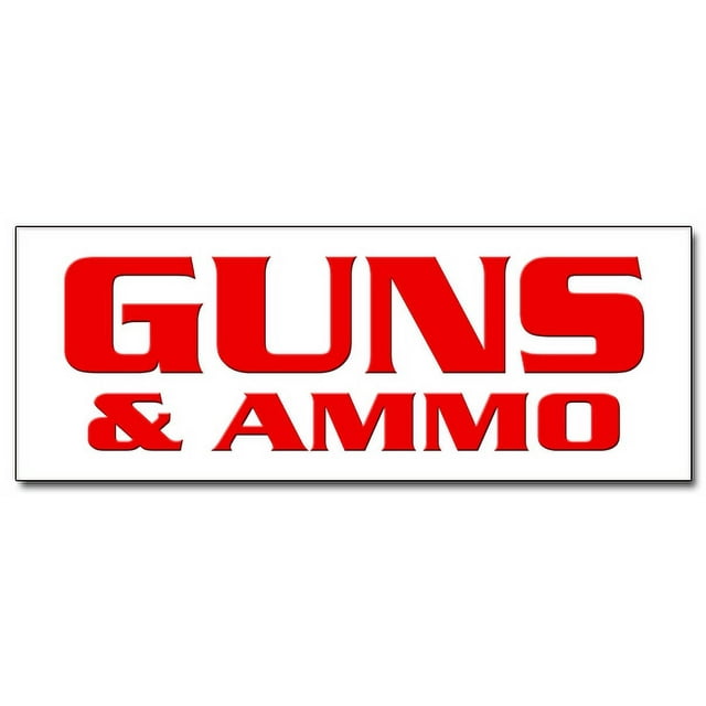 48" GUNS & AMMO DECAL sticker gun rifle pistol firearms - Walmart.com