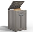 48-Gallon Lockable Outdoor Package Delivery Box with Sign, Waterproof ...