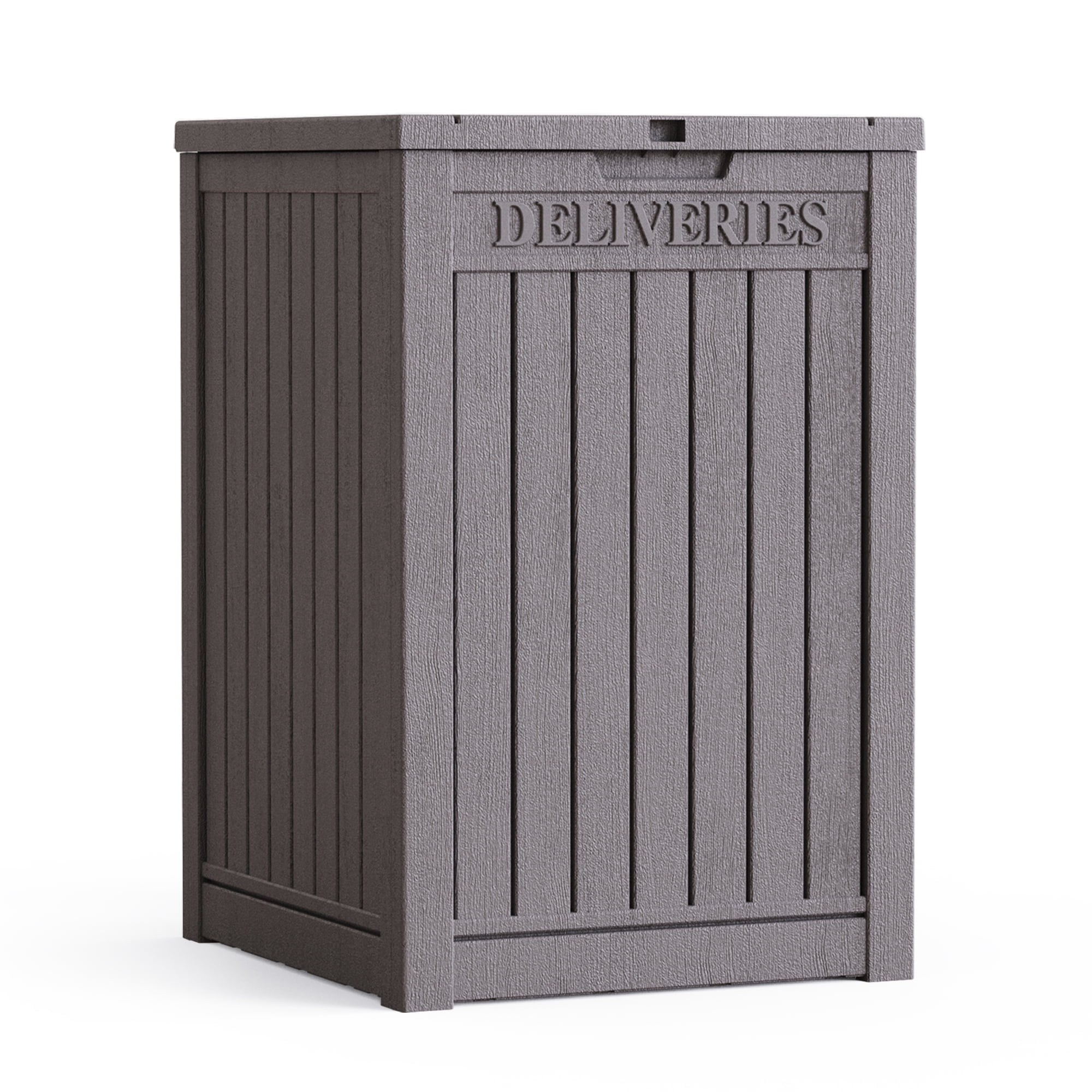 48 Gallon Resin Package Delivery Box with Lockable Lid, Rust & Moisture ...