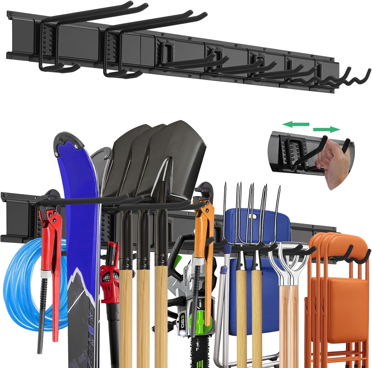 "48 Garage Tool Organizer Wall Mount - Heavy Duty 520lbs Metal Storage ...