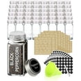 48 Glass Spice Jars with 713 Spice Labels, Chalk Marker and Funnel ...