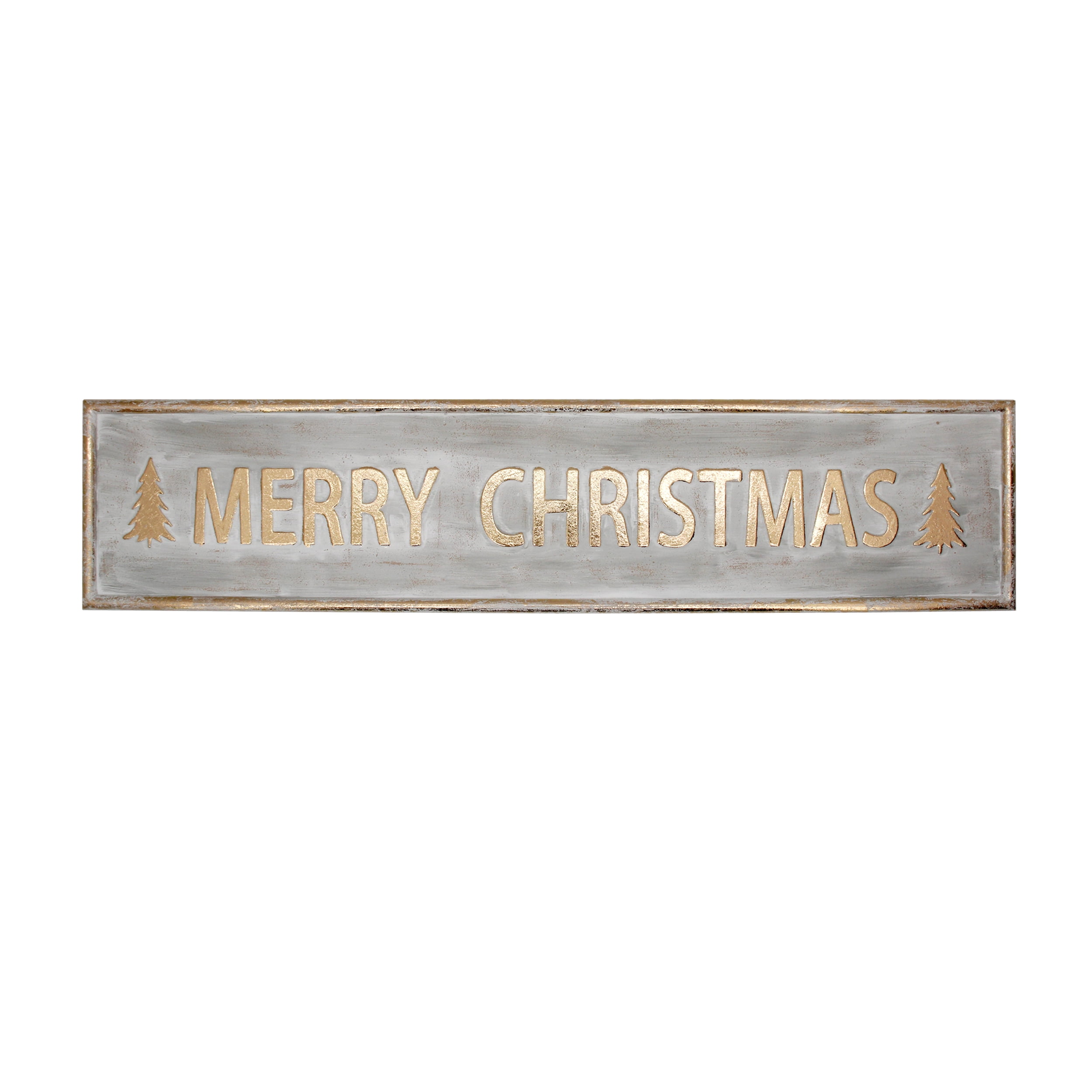 48" Gold Merry Christmas Wall Sign - Walmart.com
