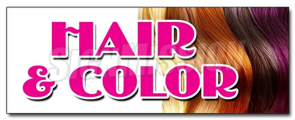 48" HAIR & COLOR DECAL sticker coloring manicurist pedicure perms ...