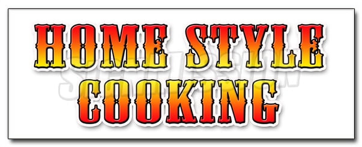 48" HOME STYLE COOKING DECAL sticker comfort food turkey beef ham ...