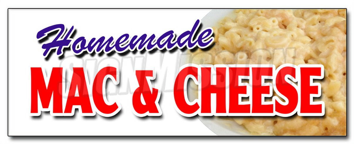 48" HOMEMADE MAC & CHEESE DECAL sticker take carry out food macaroni ...