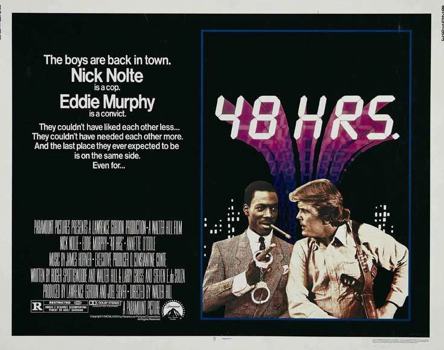 48 Hrs. - movie POSTER (Style A) (30" x 40") (1982) - Walmart.com