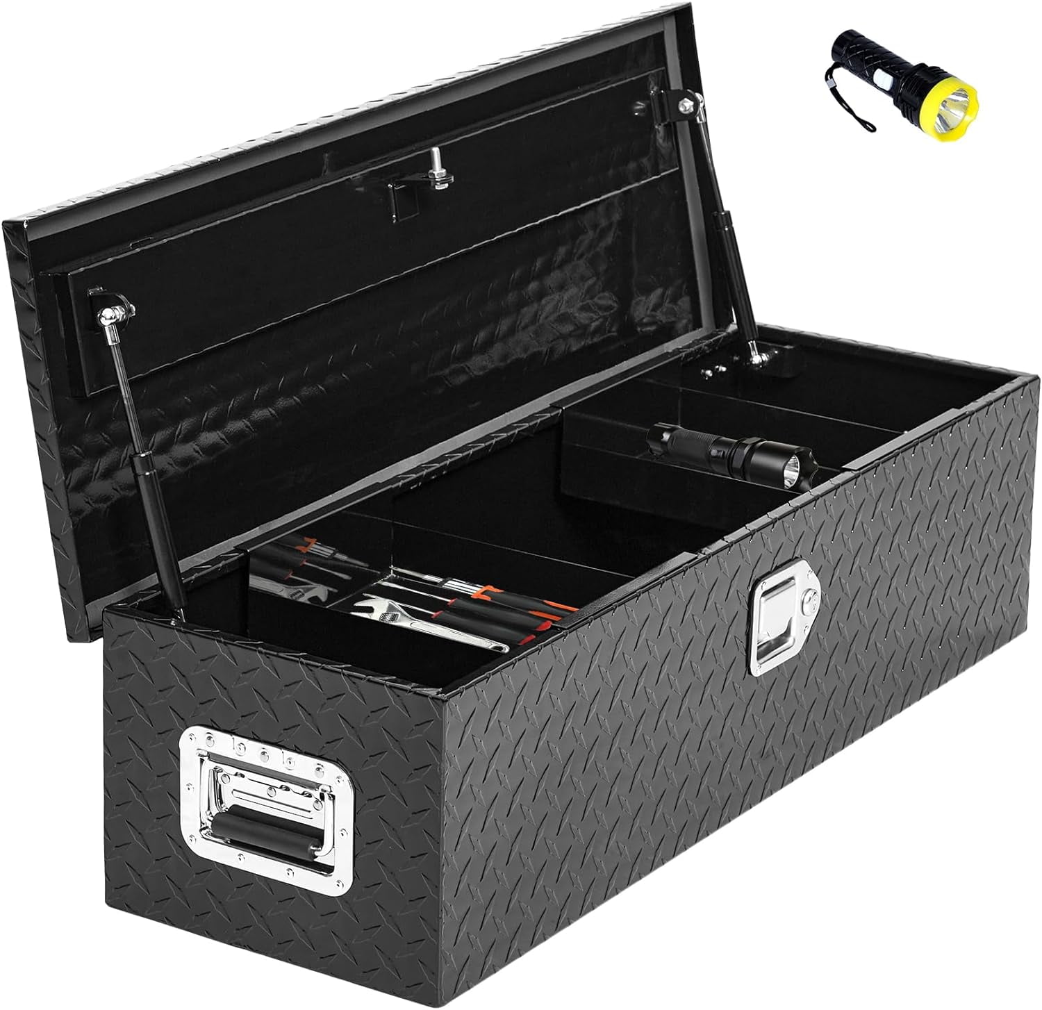 Garvee 48 Inch Full Size Aluminum Truck Bed Tool Box with Sliding Shelf ...