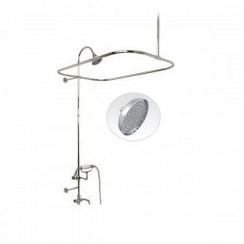 48 Inch End Mount Shower Conversion Kit with Handshower Cradle & Rain ...