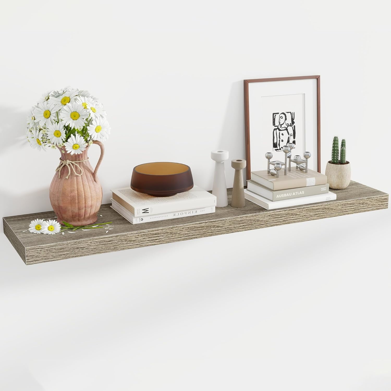 48 Inch Floating Shelves, 12 Inch Deep Floating Shelves for Wall ...