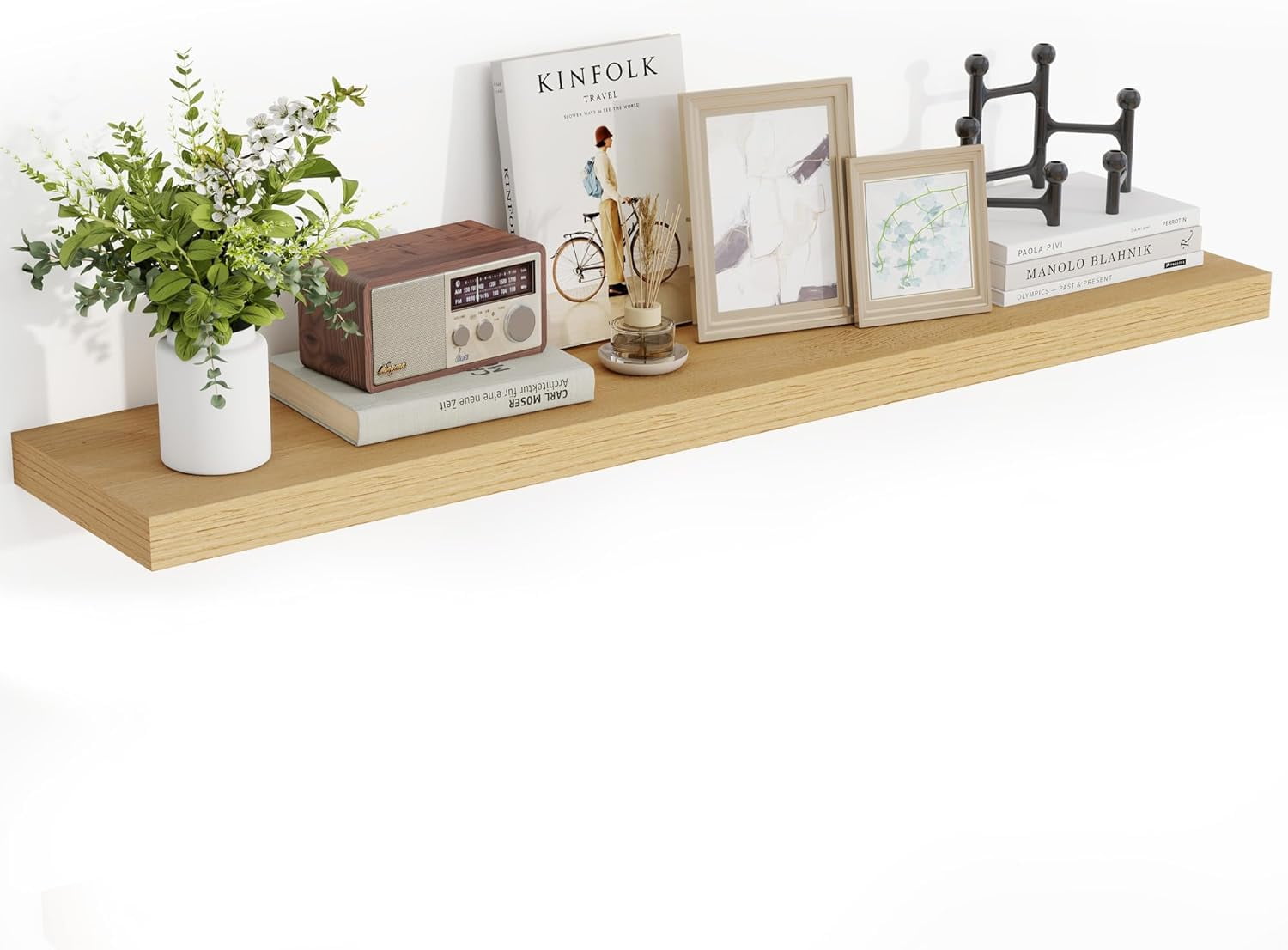 48 Inch Floating Shelves, 3D Textured Wood Grain, 48"x9.25"x1.5" Inch ...