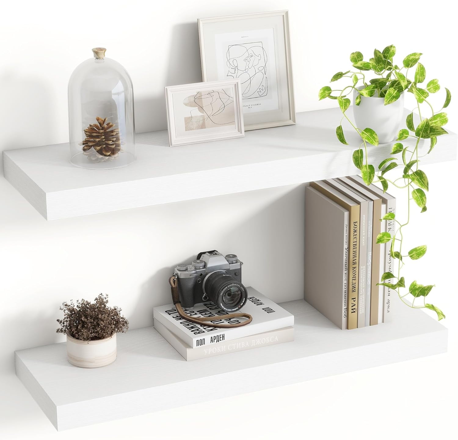 48 Inch Floating Shelves, 8 Inch Deep Floating Shelves for Wall ...