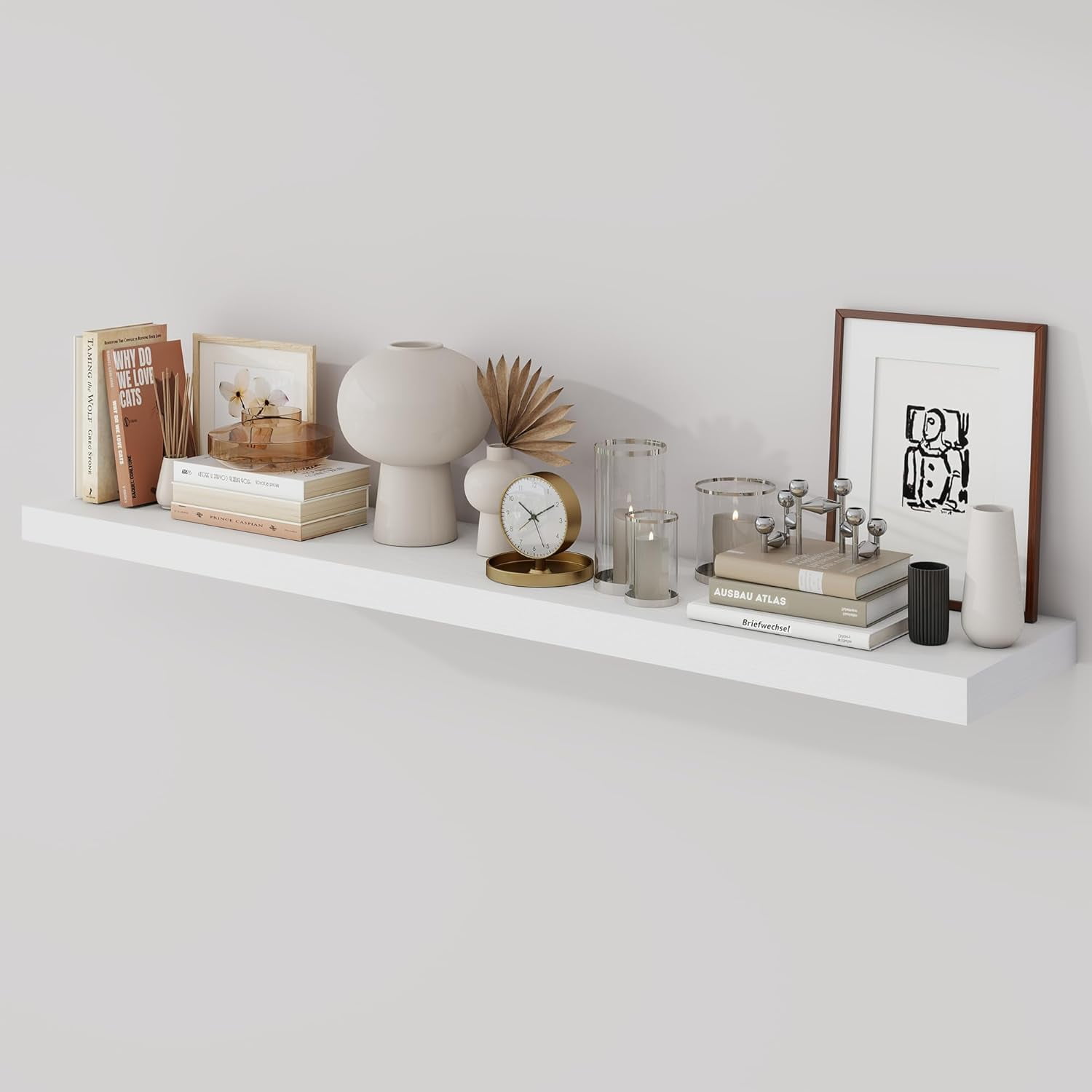 48 Inch Floating Shelves, 9.3" Deep Floating Shelf Wall Mounted, 48 ...