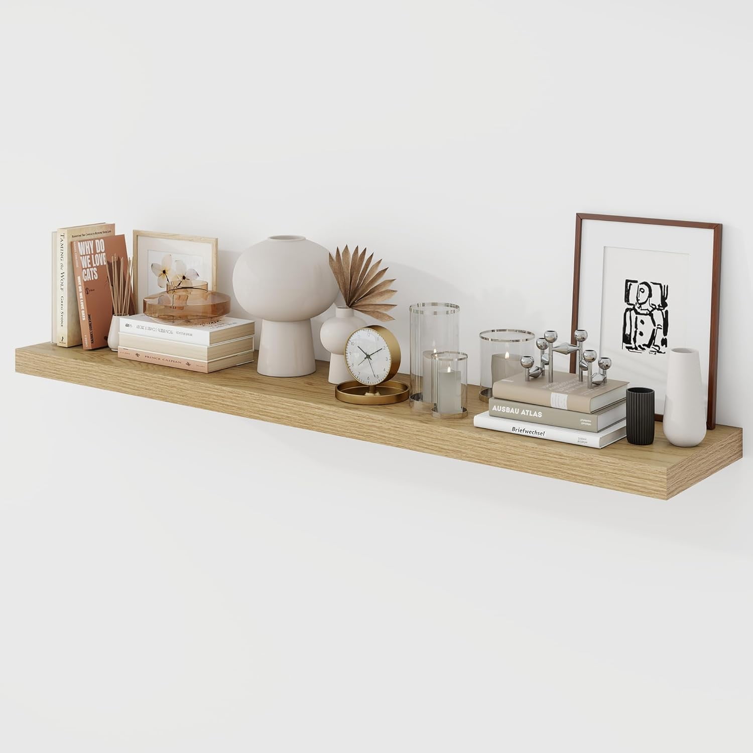 48 Inch Floating Shelves, 9.3" Deep Floating Shelf Wall Mounted, 48 ...