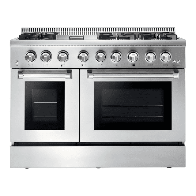 48 Inch Gas Range, Full Gas Freestanding Range with 6 Sealed Burners ...