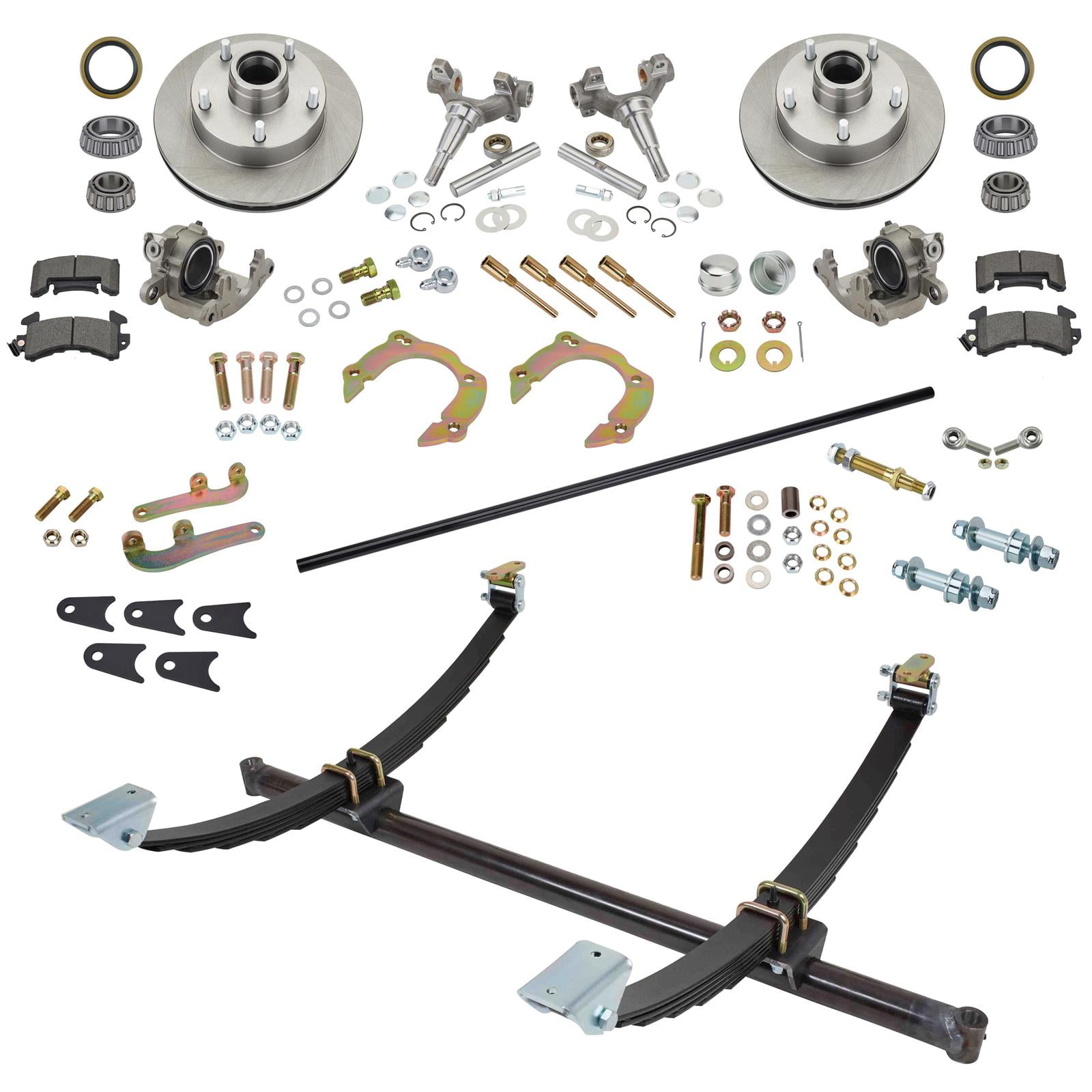 48 Inch Gasser Chevy Axle/Spindle/Brake Kit Wilwood, Forged Calipers ...