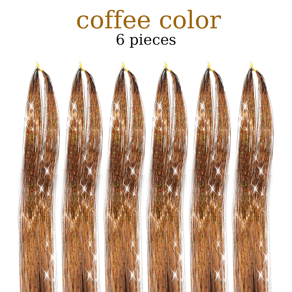 48 Inch Hair Tinsel Kit With Tool 1200 strands Tinsel Hair Extensions ...