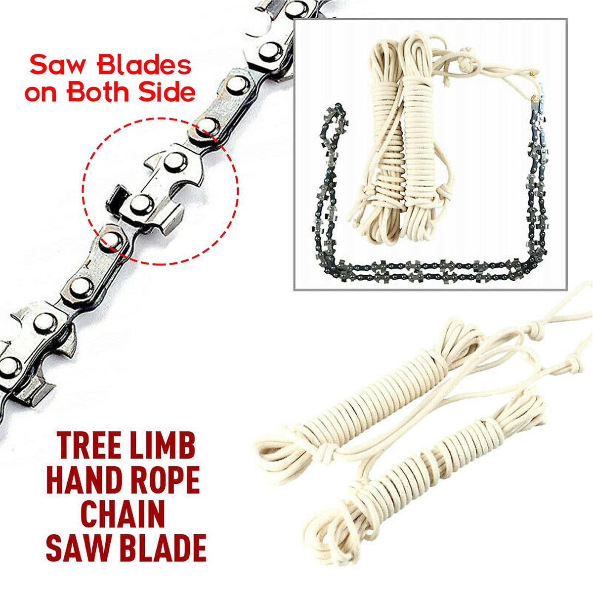 48" Inch High Reach Limb Tree Hand Rope Chain Saw Blades On Both Side ...