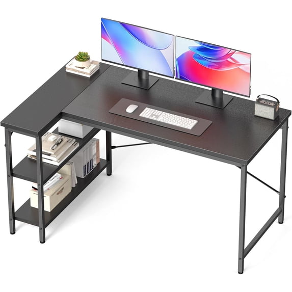 48 Inch L Shaped Desk Corner Computer Gaming Desks Home Office PC Table ...