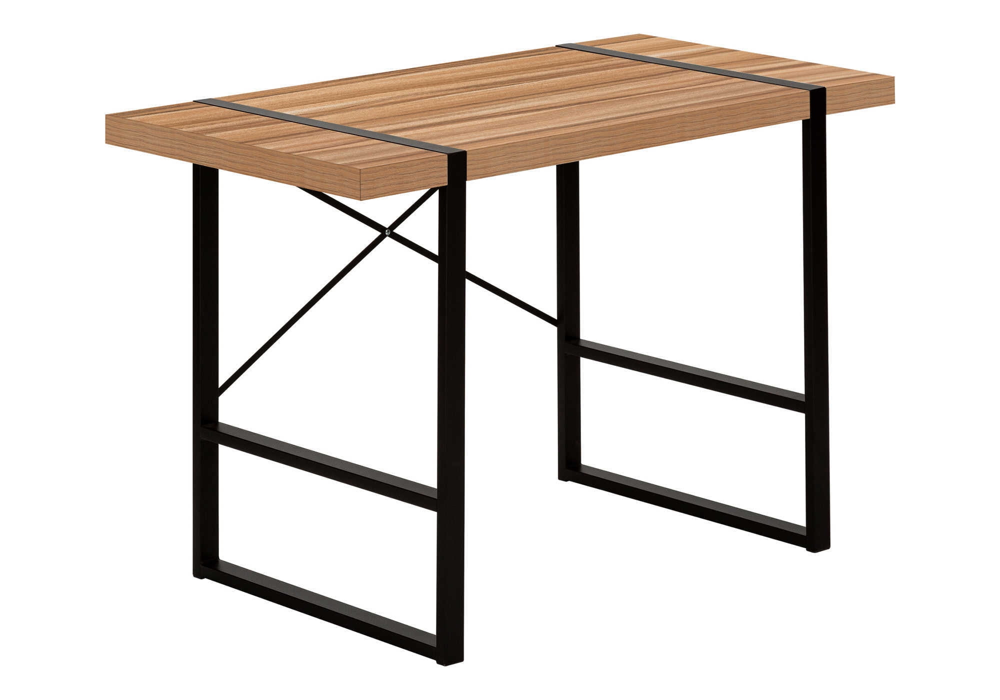 48 Inch Light Reclaimed Wood Look Computer Desk with X Frame and ...