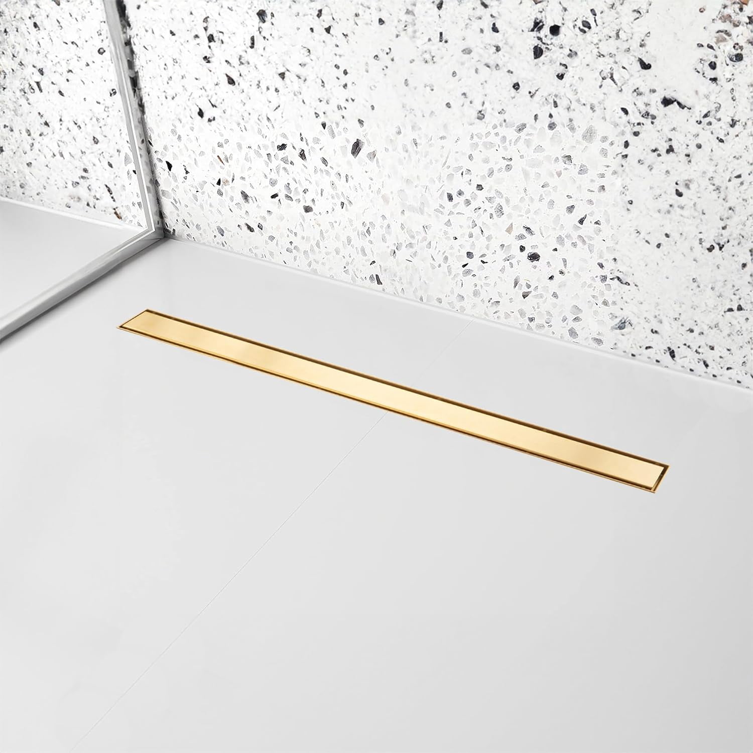 48 Inch Linear Shower Drain with Removable Square Hole Panel By Using ...