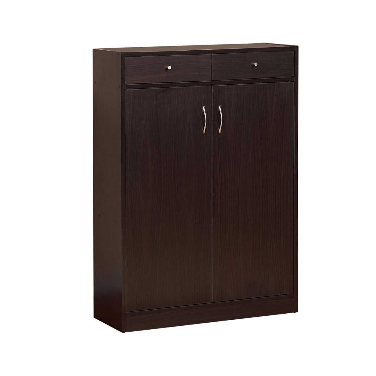 48 Inch Modern Style Shoe Cabinet, 2 Drawer, Cabinet with 5 Shelves ...