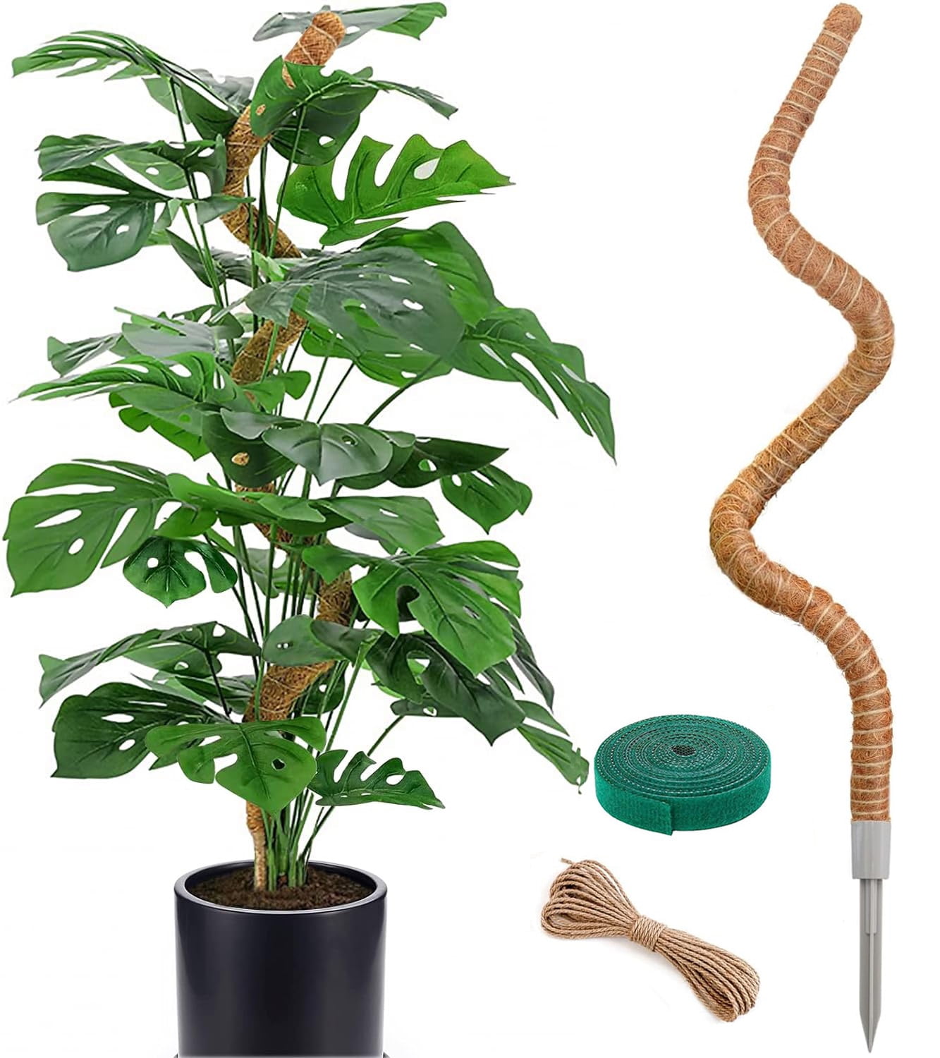 48 Inch Moss Pole, Bendable Moss Pole for Plants Monstera, Tall Moss ...