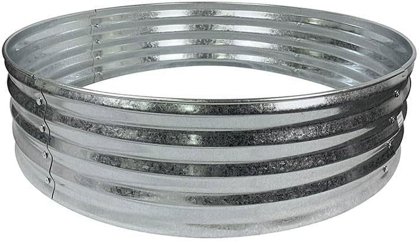 48 Inch Round Galvanized Fire Pit Ring/Fire Ring 32 lbs Heavy Duty ...