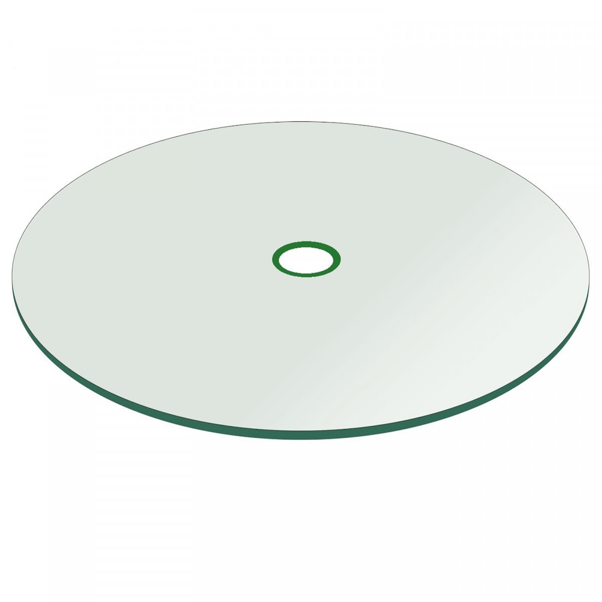 48 Inch Round Patio Glass Table Top 1 4 Inch Thick Clear Tempered Glass With Flat Edge Polished