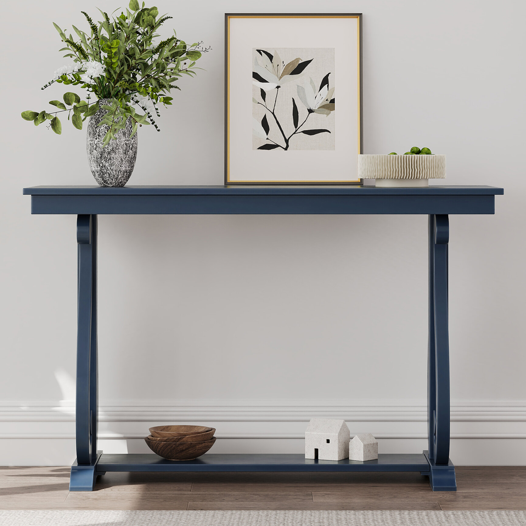48-Inch Rustic Vintage Console Table, Farmhouse Style Entryway Table ...