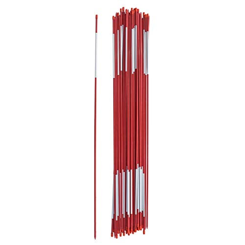 48" Inch Snow Stakes Driveway Markers Poles Snow Plow Stakes Fiberglass ...