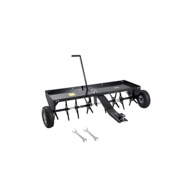 Vevor TCSHXPQQ48YC19Z4UV0 48 in. Tow Behind Lawn Plug Aerator with Universal Hitch for Gardens ...