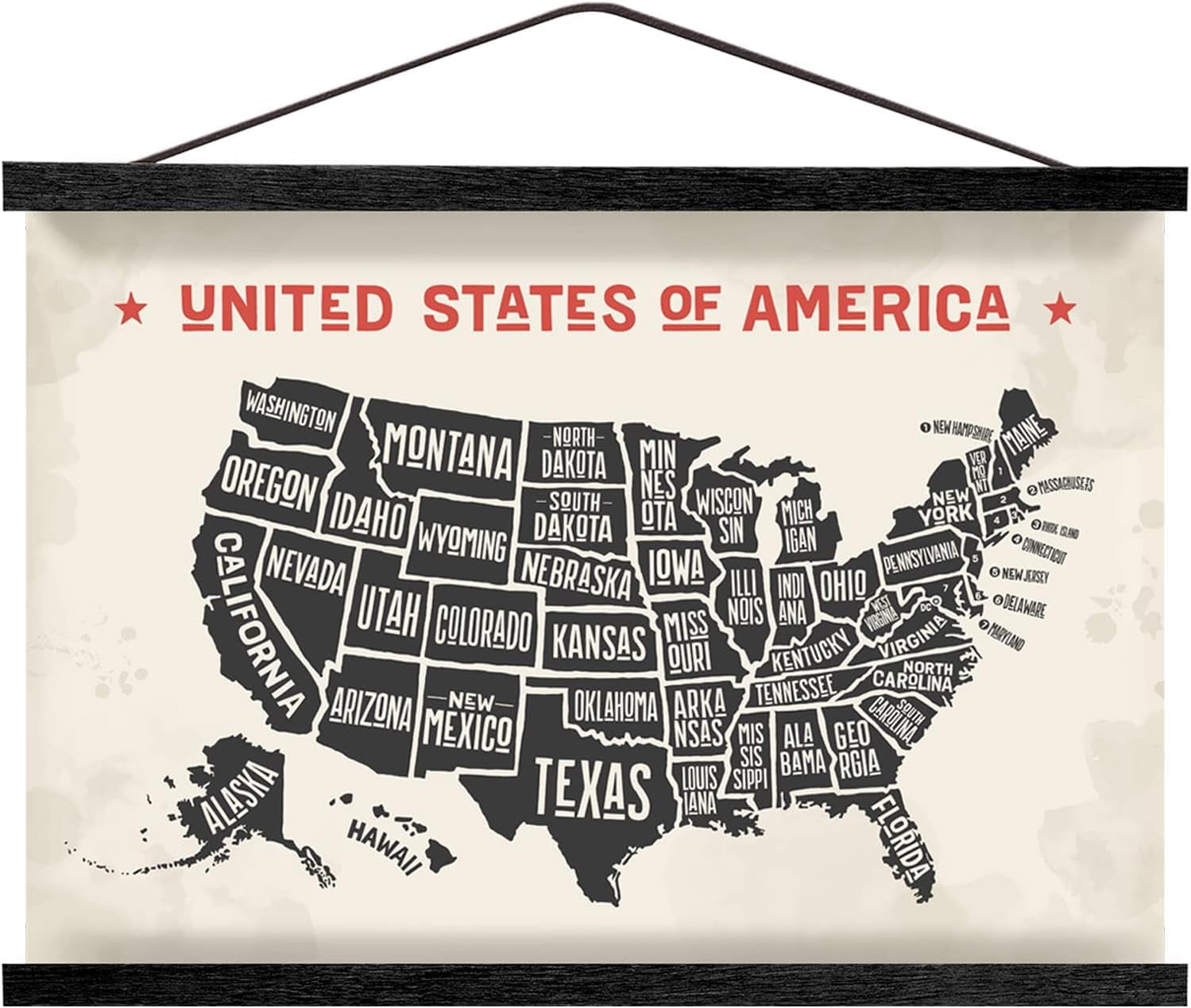 48 Inch Wide Magnetic Poster Hanger Frames, Black with Strong Magnet ...