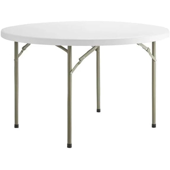 48 Inches Foldable Table Round Banquet Tables 4' Folding Table Round ...