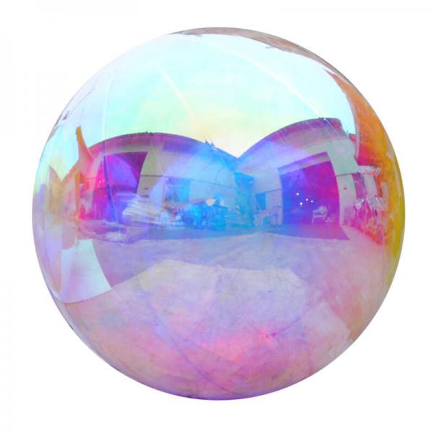 48" Iridescent Inflatable Mirror Ball Giant Sealed Mellitic Mirror ...