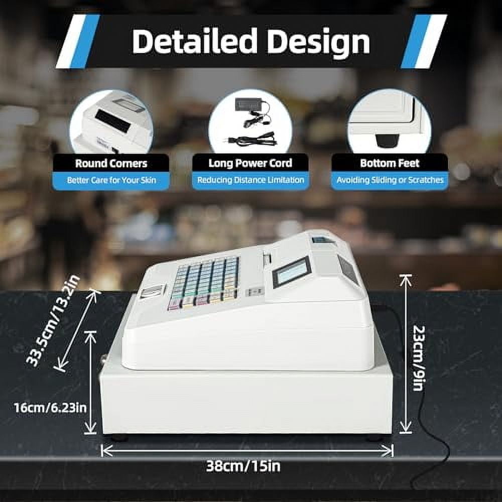 48-Keys Electronic Cash Register, POS Casher Thermal Printing Machine ...