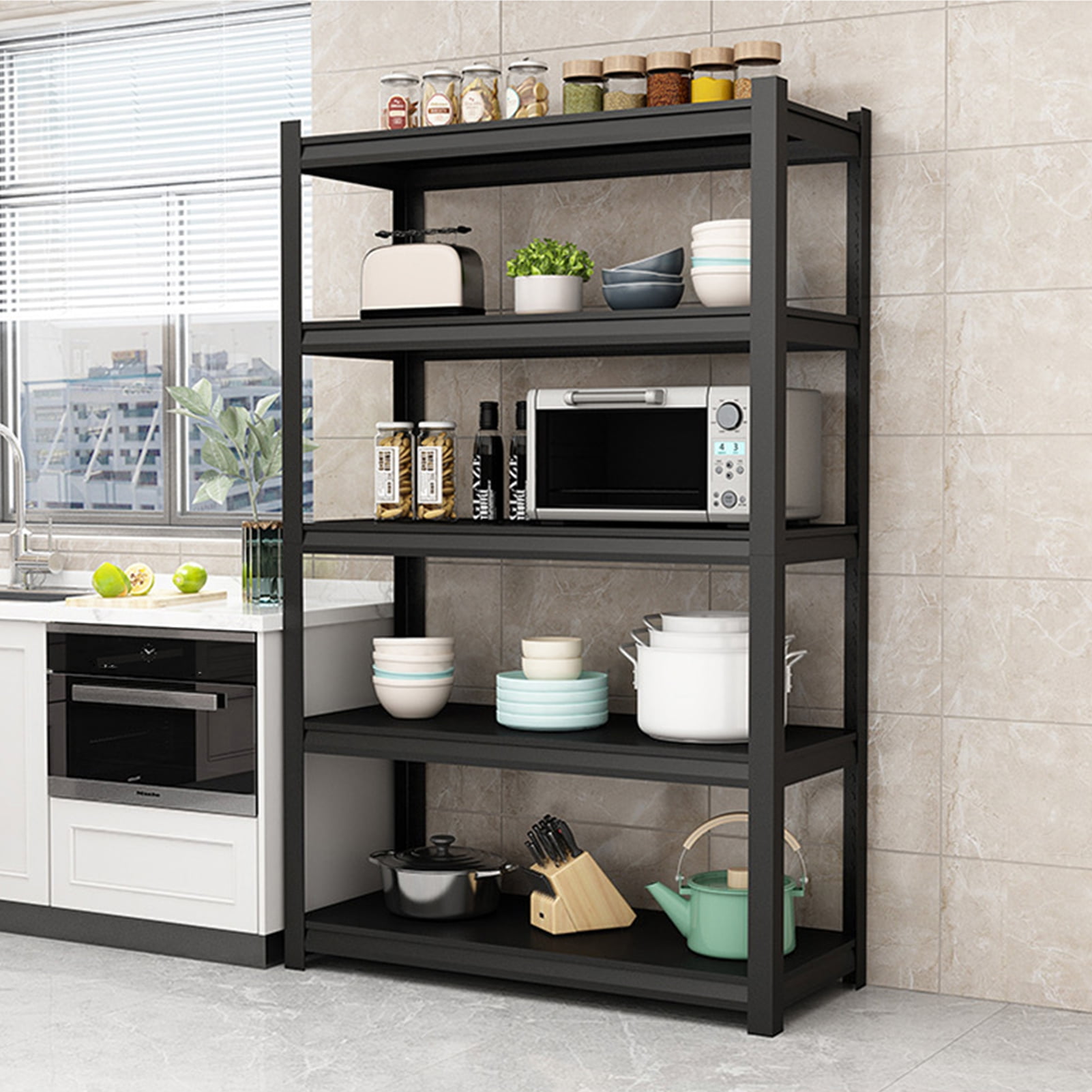 48''L Garage Shelving, Heavy Duty Loads 2500LBS Garage Storage Shelves ...