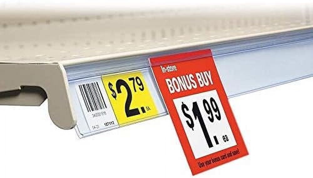 48" L UPC Ticket Channel Label Holder Strip for Gondola Shelf with Sign ...