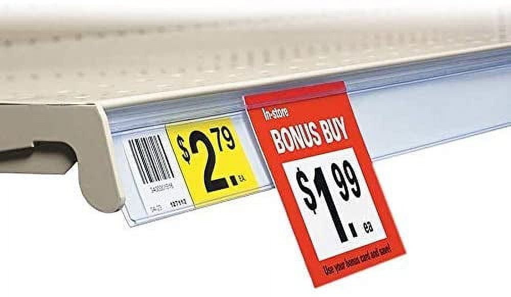 48" L UPC Ticket Channel Label Holder Strip for Gondola Shelf with Sign ...