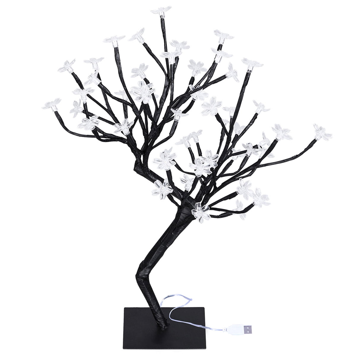 48 LED Decorative Cherry Tree Light Dimmable Cherry Blossom Bonsai ...
