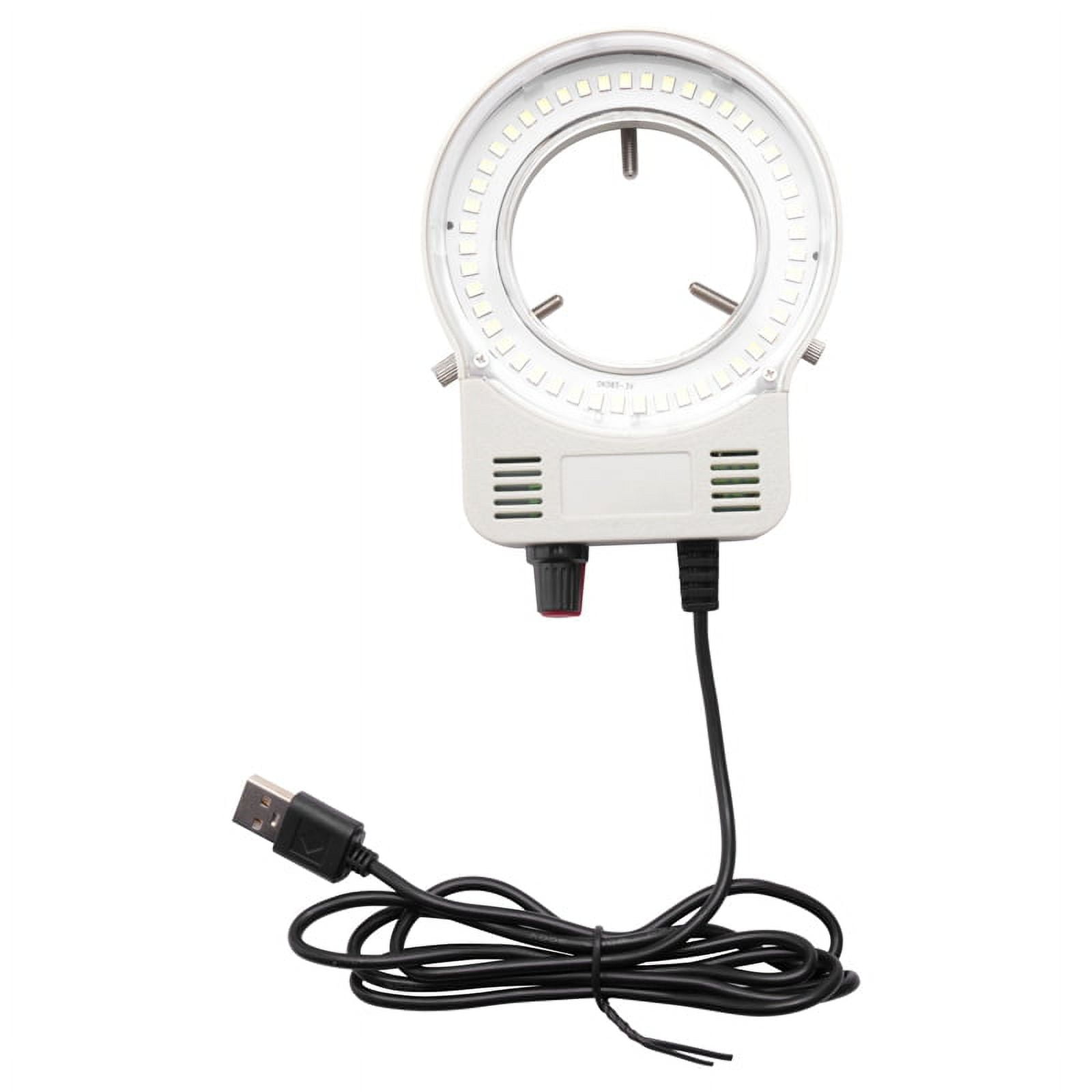48 LED Industrial Microscope Camera Light Source Ring Lamp Illuminator ...