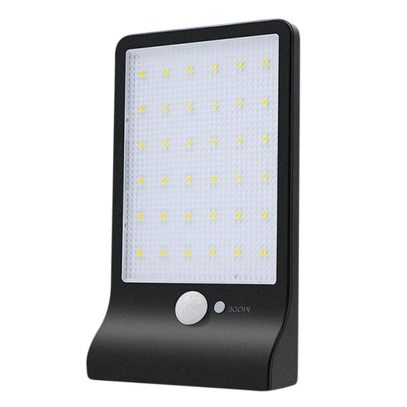 48 LED Solar Wall Light With Motion Sensor Black Outdoor Courtyard ...