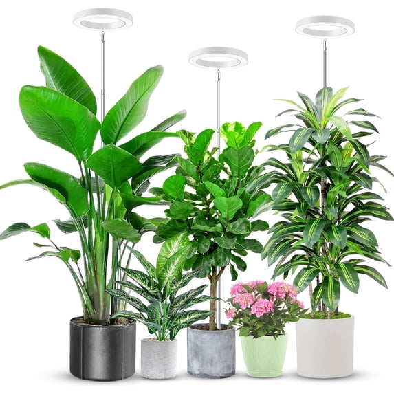 48 LEDs Full Spectrum Grow Lights for Indoor Plants, Height Adjustable ...