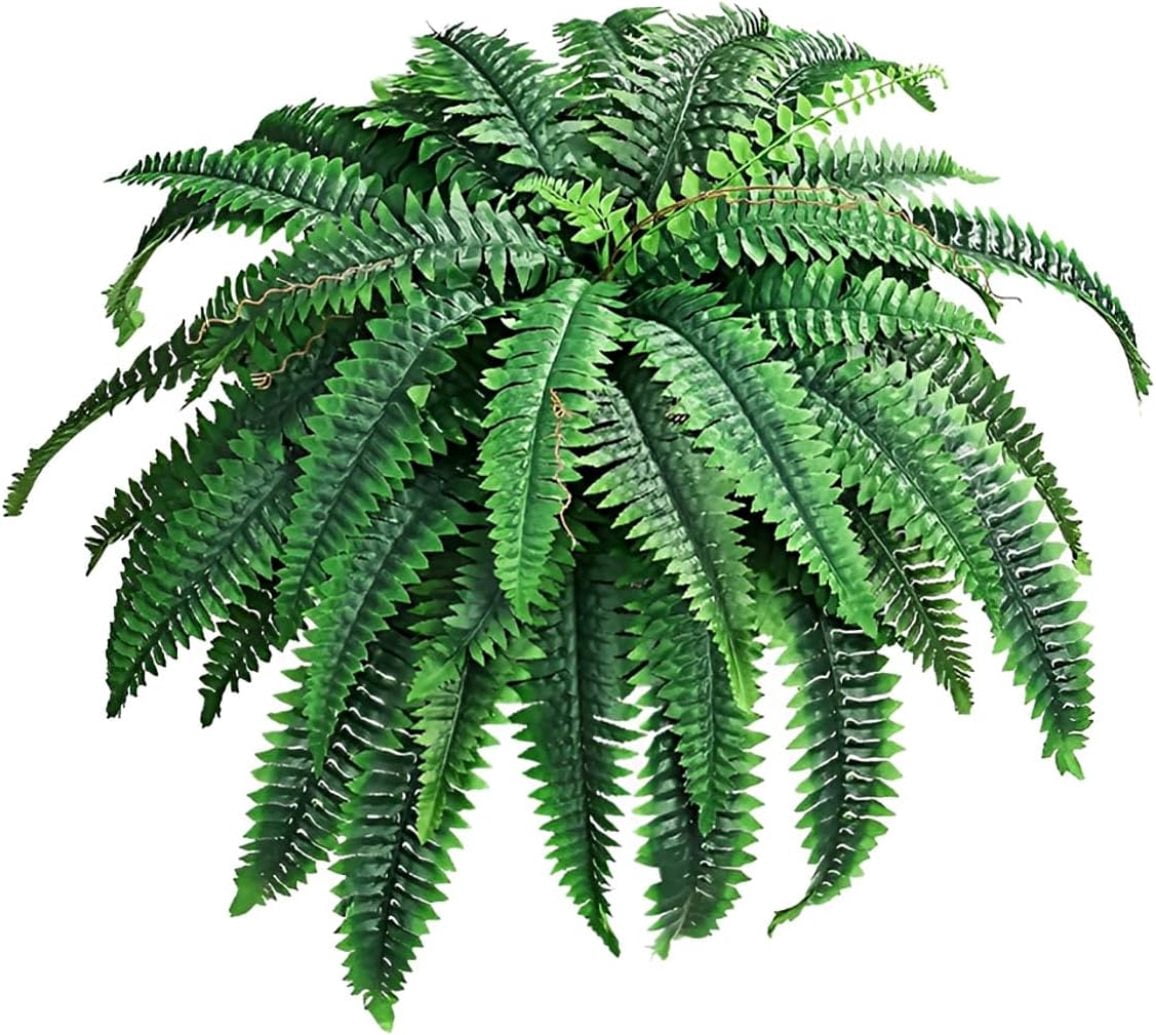 48'' Large Artificial Ferns, 88 Branches Boston Ferns for Outdoor ...