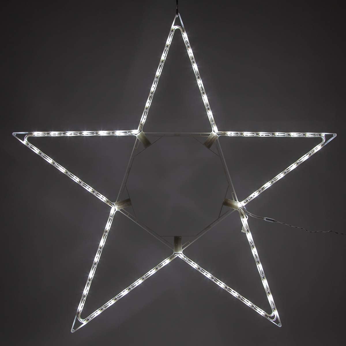 48 Lighted Cool White Christmas Star Outdoor Star Light, LED Christmas ...
