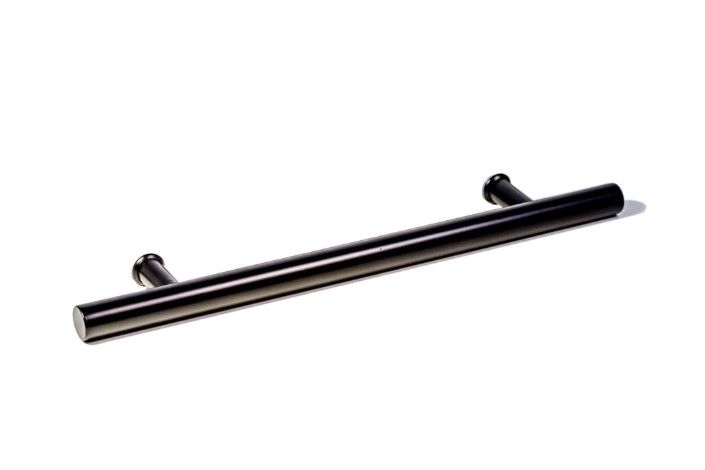 48" Long 1-Sided Matte Black Door Handle Modern Stainless Steel Front ...