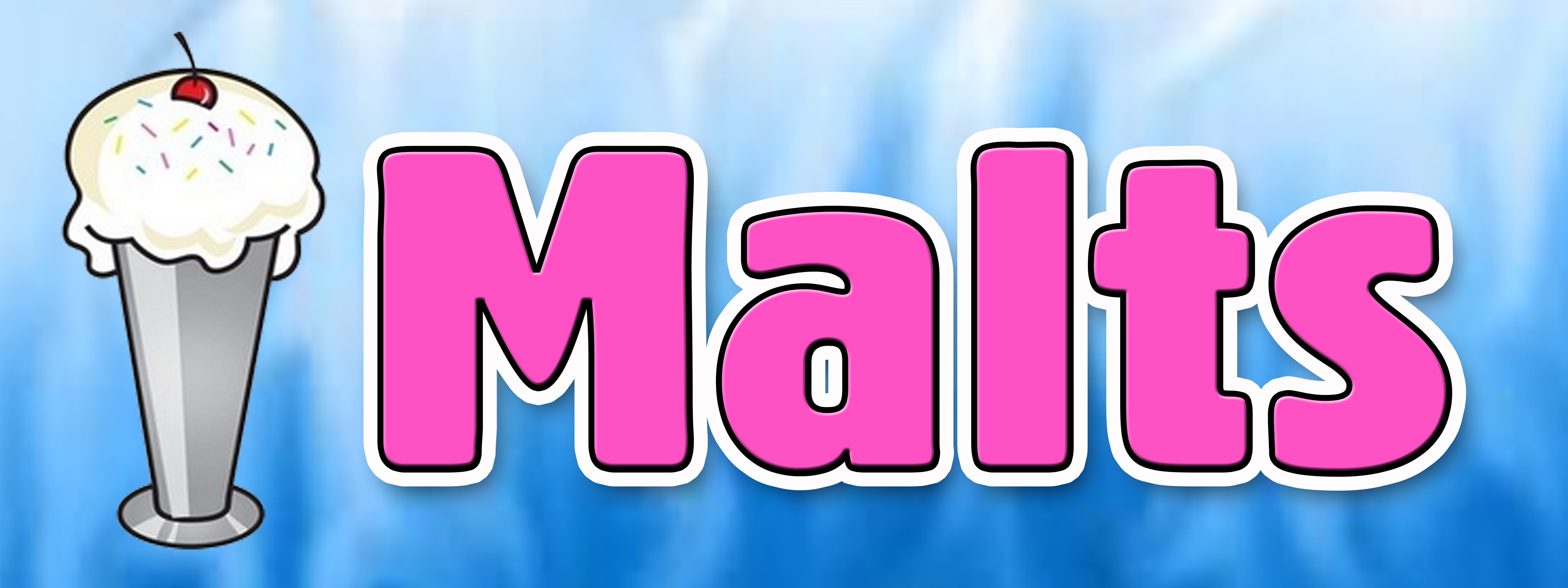 48" MALTS DECAL sticker malted milk malt shop tin milk shakes old ...